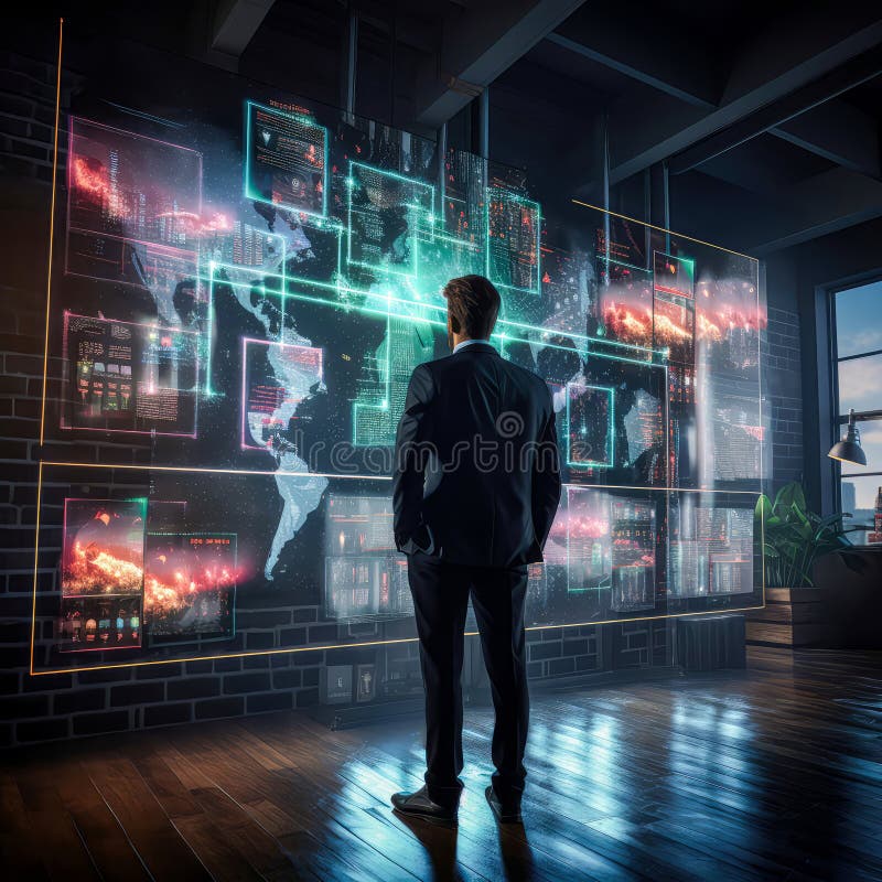 Financier Using Futuristic Holographic Interface To Visualize and ...