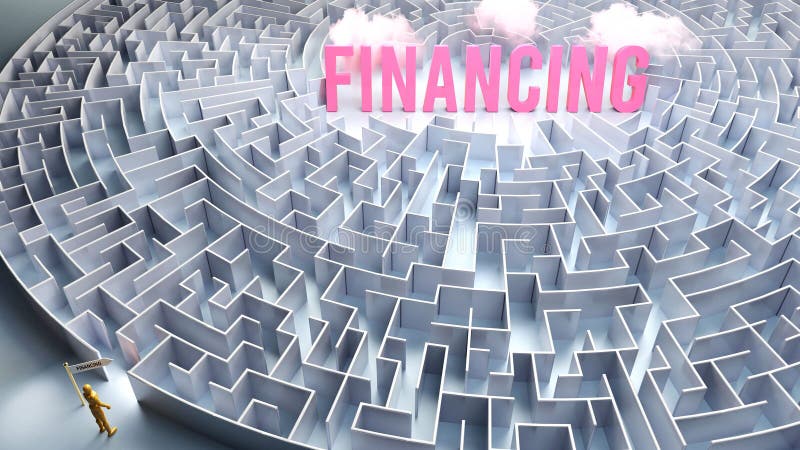 Financing and a Difficult Path To Reach it Stock Illustration ...