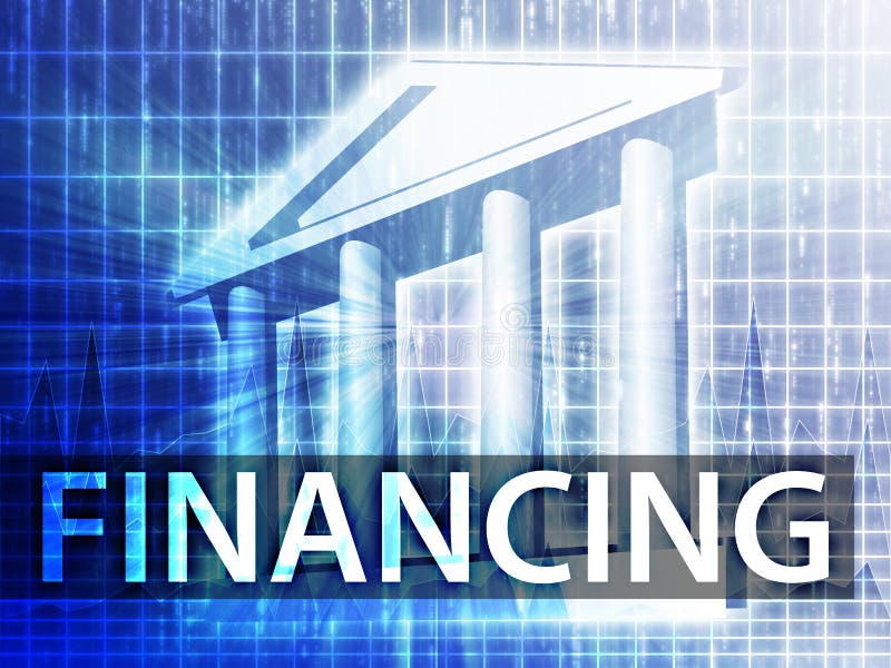 Financing Magnifying Glass Words Load Mortgage Stock Illustration ...