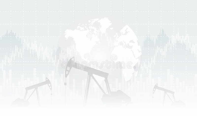 Abstract Financial Chart with Oil Pumps and Globe in Stock Market on ...