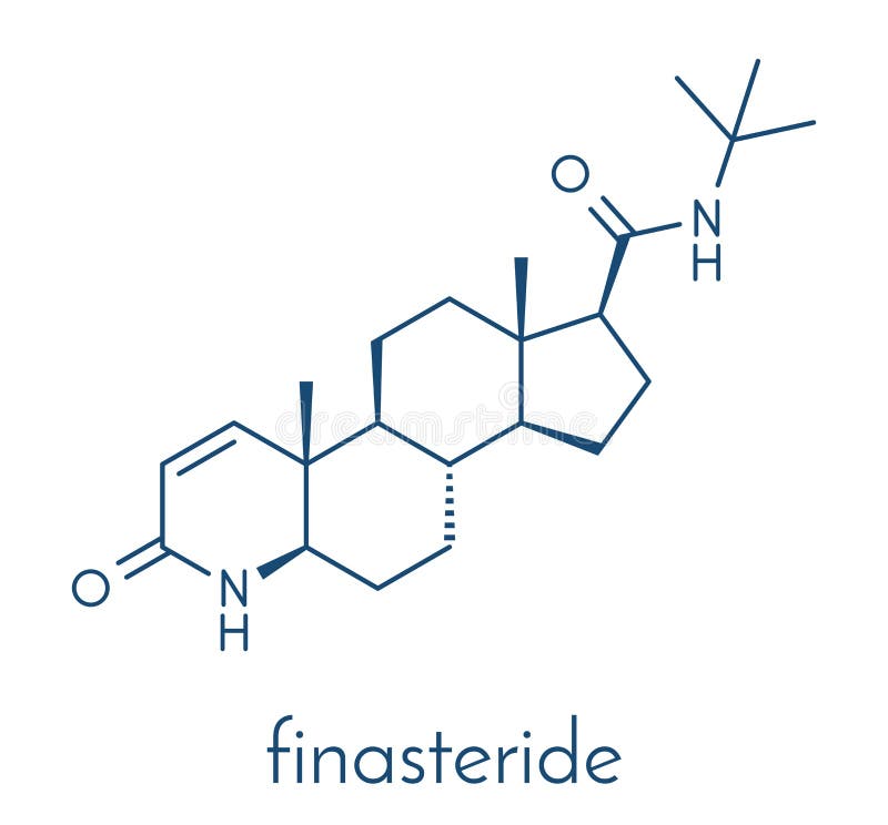 Finasteride Male Pattern Baldness Drug Molecule. Also Used in Benign ...