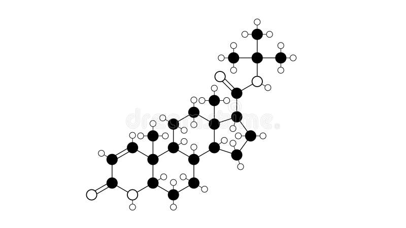 Finasteride Molecule, Structural Chemical Formula, Ball-and-stick Model ...