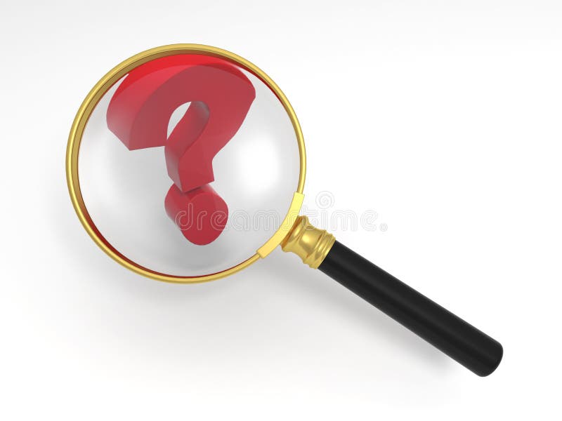 Find answers stock illustration. Illustration of glass - 30986263