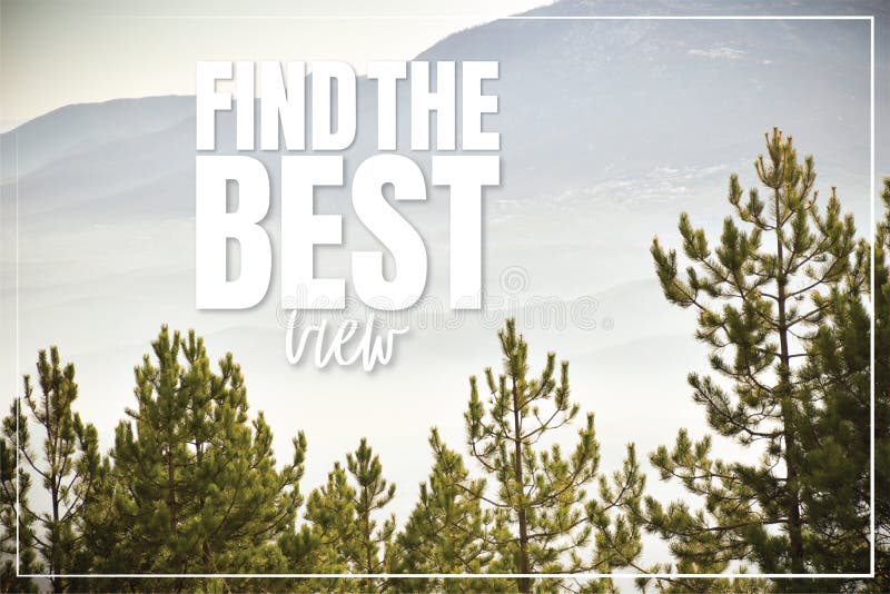 Find the Best View. Top of Mountain Photography Stock Image - Image of ...