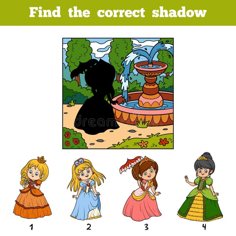 Princess And Shadow - Fairy Tales Stock Illustration - Illustration of ...