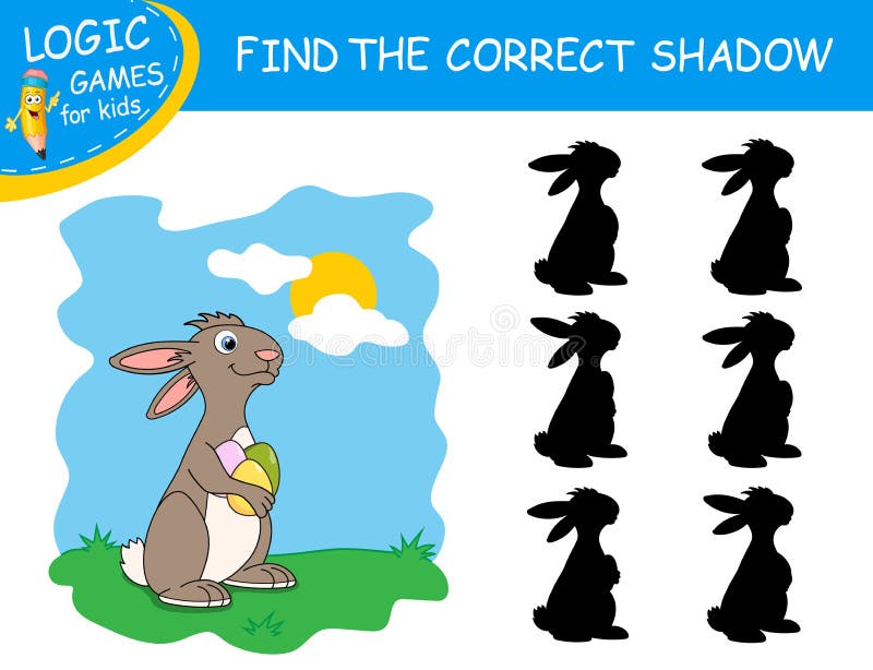 Shadow Matching Game Easter Stock Illustrations – 144 Shadow Matching ...