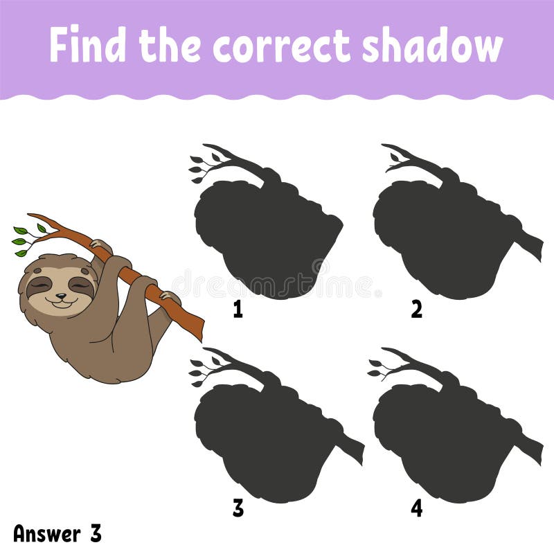 Find the Correct Shadow. Education Developing Worksheet. Matching Game ...