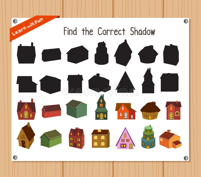 Find the Correct Shadow, Education Game for Children - Christmas House ...
