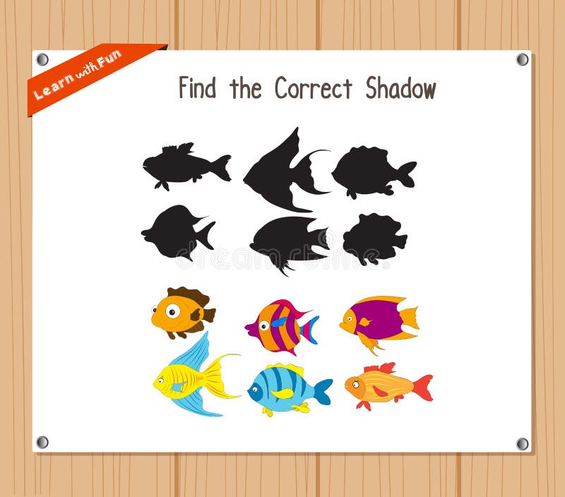 Fish Shadow Match Stock Illustrations – 339 Fish Shadow Match Stock ...