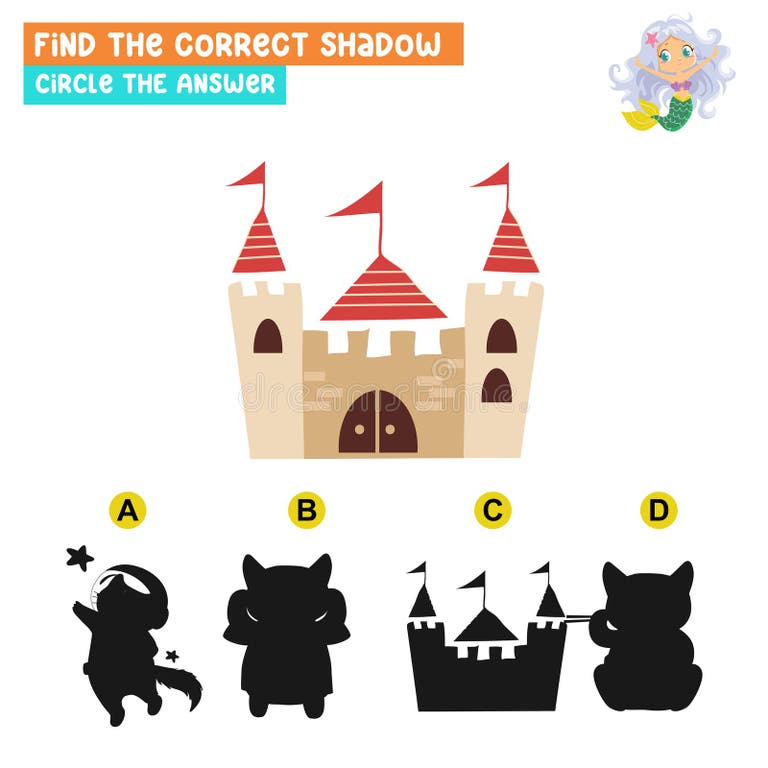 Find the Correct Shadow and Circle the Answer Stock Vector ...