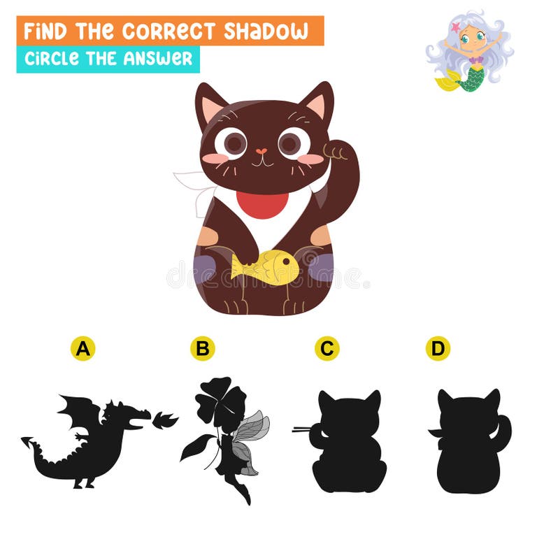 Find the Correct Shadow and Circle the Answer Stock Vector ...