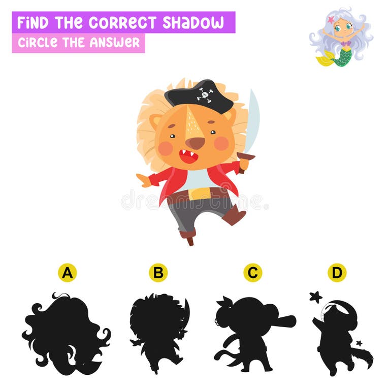 Find the Correct Shadow and Circle the Answer Stock Vector ...