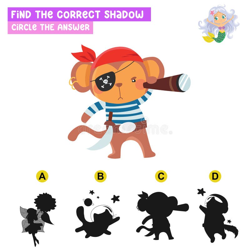 Find the Correct Shadow and Circle the Answer Stock Vector ...