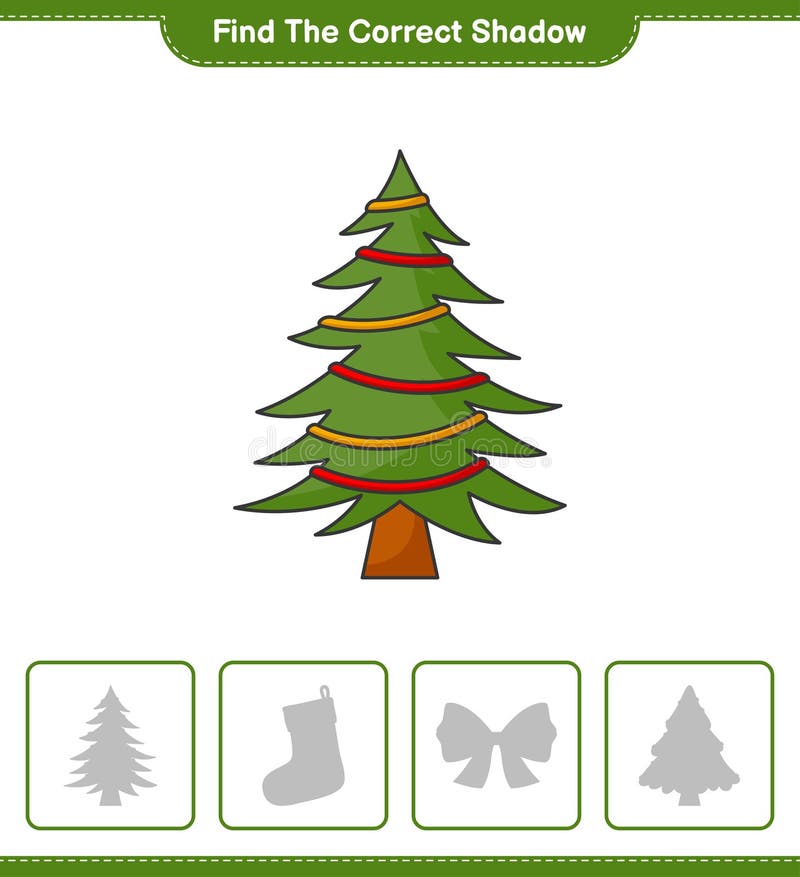 Find the Correct Shadow. Find and Match the Correct Shadow of Christmas ...
