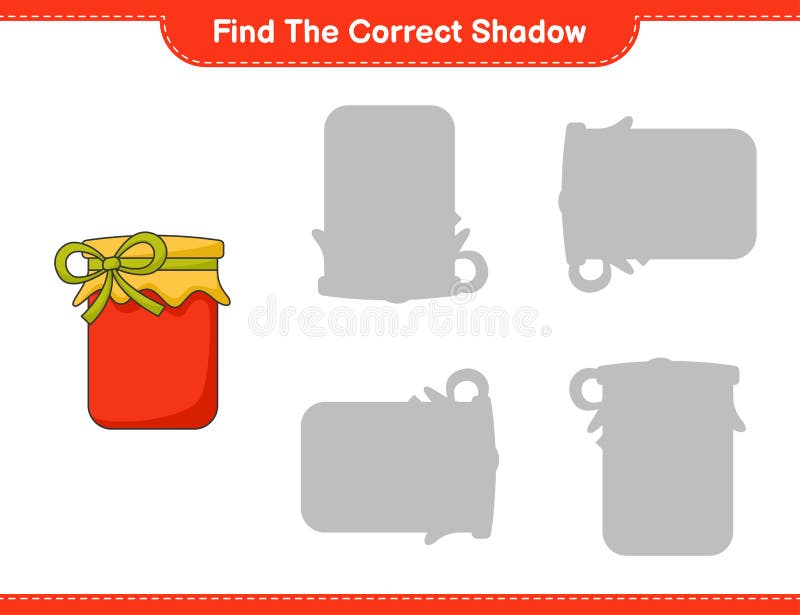 Find the Correct Shadow. Find and Match the Correct Shadow of Jam Stock ...