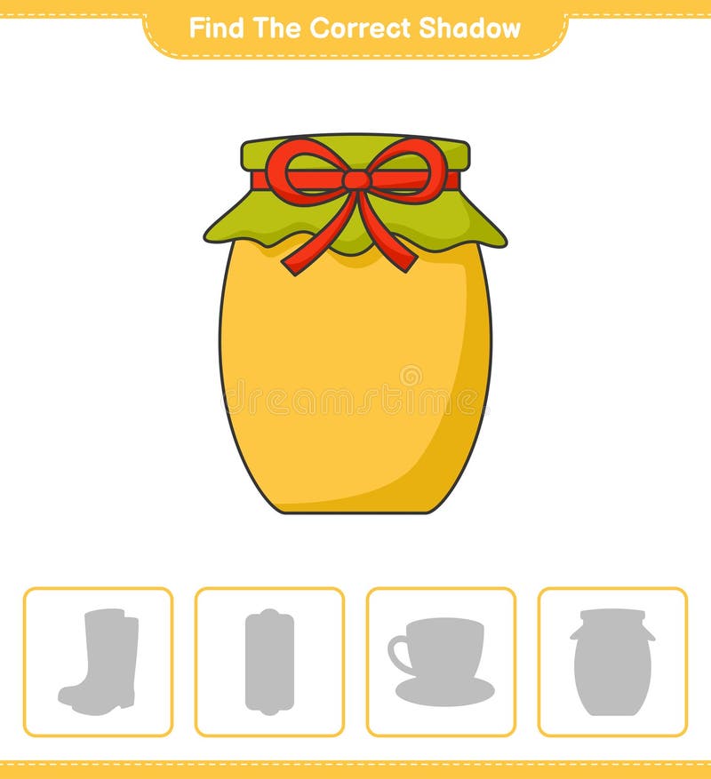 Find the Correct Shadow. Find and Match the Correct Shadow of Jam Stock ...