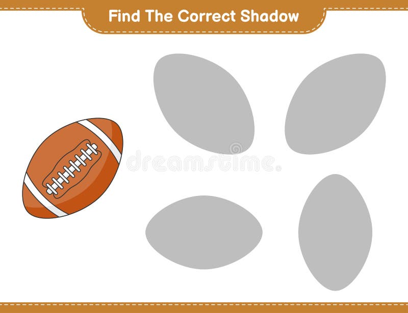 Find the Correct Shadow. Find and Match the Correct Shadow of Rugby ...