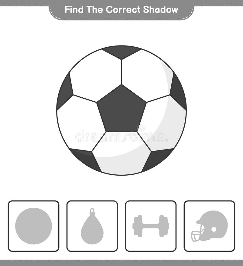 Find the Correct Shadow. Find and Match the Correct Shadow of Soccer ...
