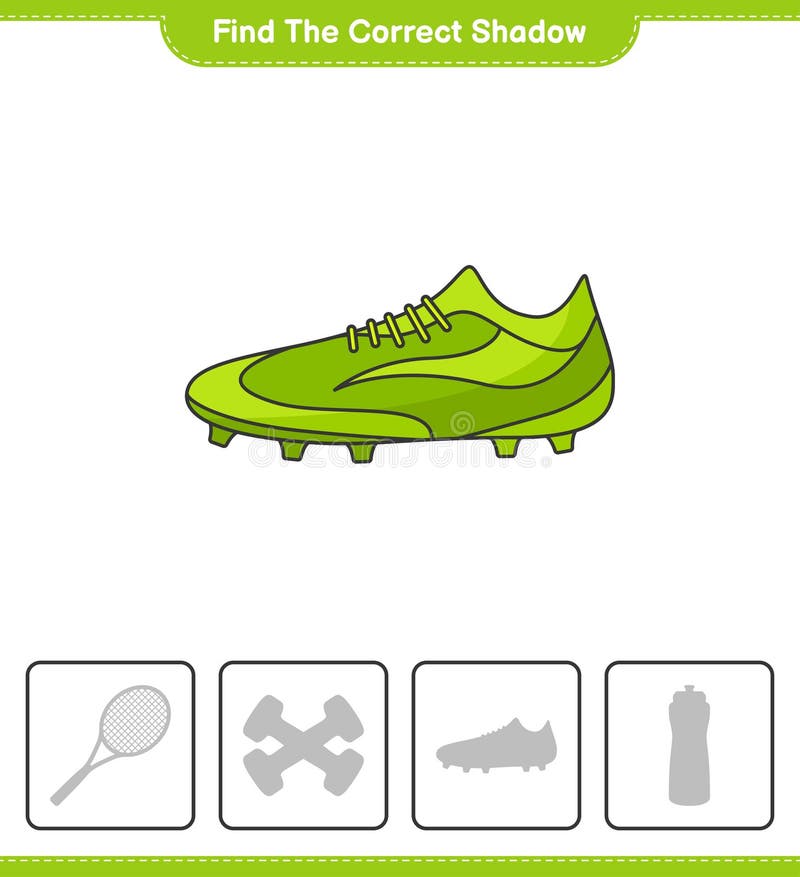 Find the Correct Shadow. Find and Match the Correct Shadow of Soccer ...