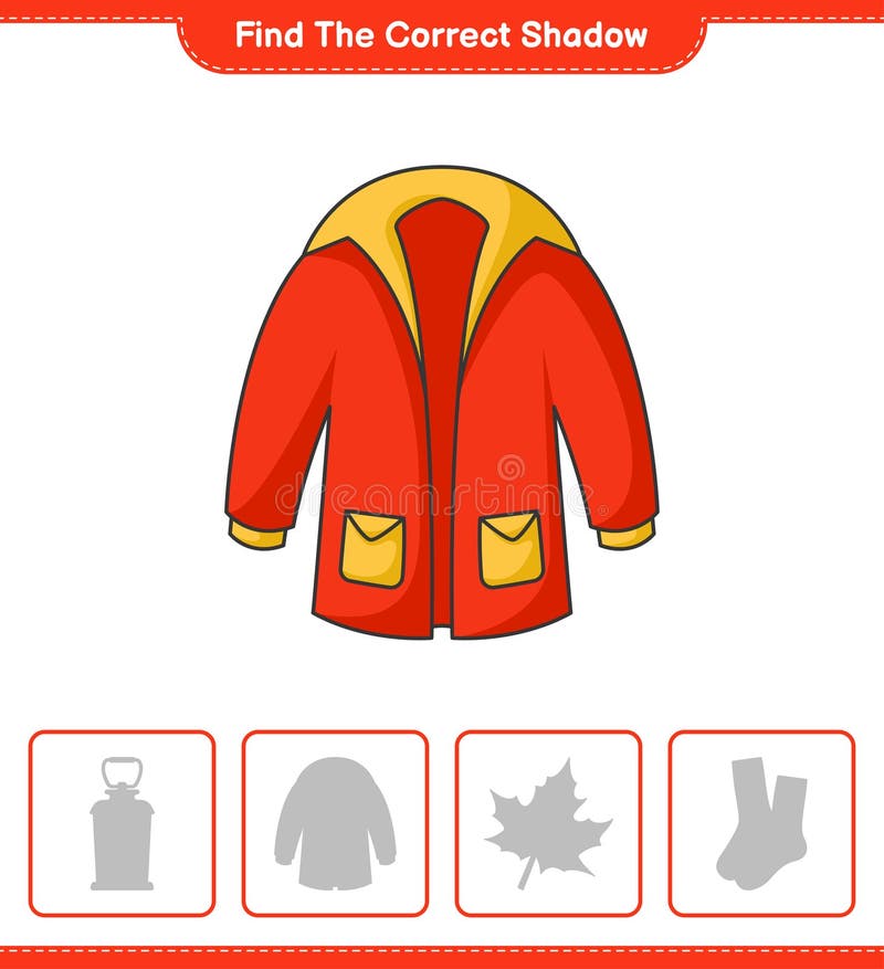 Find the Correct Shadow. Find and Match the Correct Shadow of Warm ...