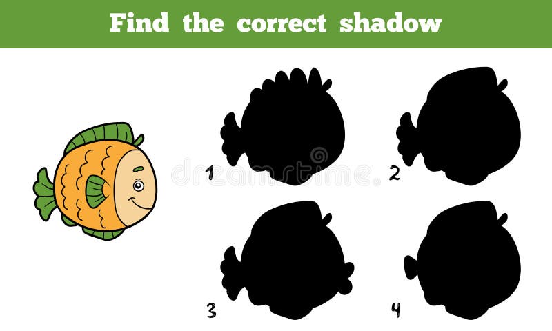 Find the Correct Shadow (fish) Stock Vector - Illustration of activity ...