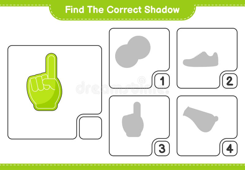 Find the Correct Shadow. Find and Match the Correct Shadow of Foam ...