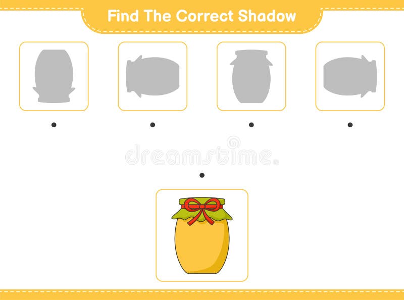 Find the Correct Shadow. Find and Match the Correct Shadow of Jam Stock ...
