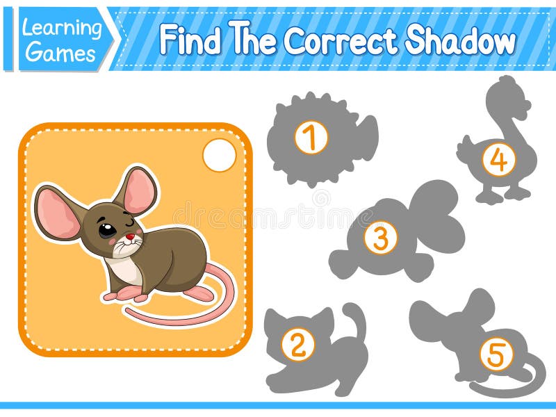 Find the Correct Shadow Find and Match the Correct Shadow of Mouse ...