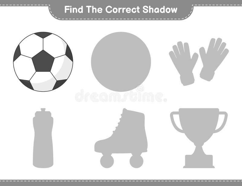 Find the Correct Shadow. Find and Match the Correct Shadow of Soccer ...