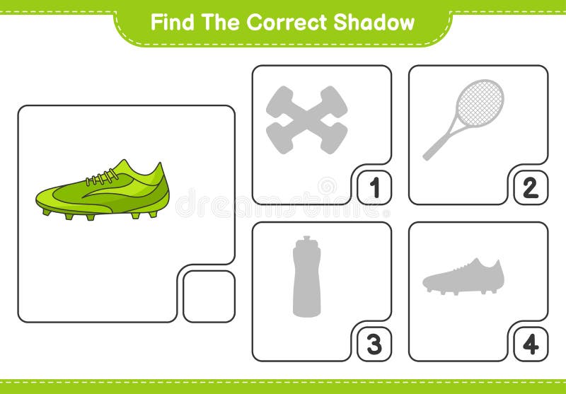 Find the Correct Shadow. Find and Match the Correct Shadow of Soccer ...