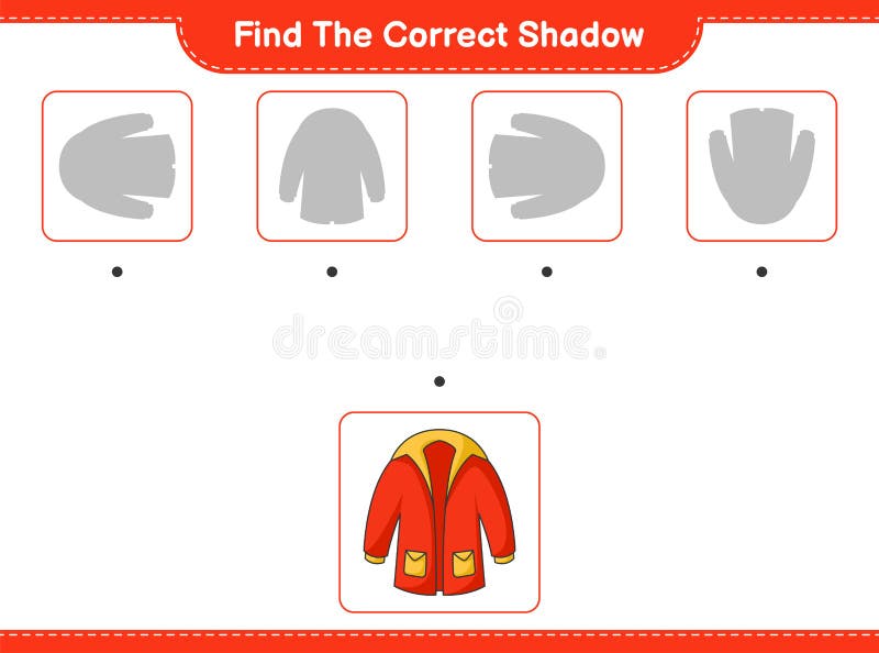 Find the Correct Shadow. Find and Match the Correct Shadow of Warm ...
