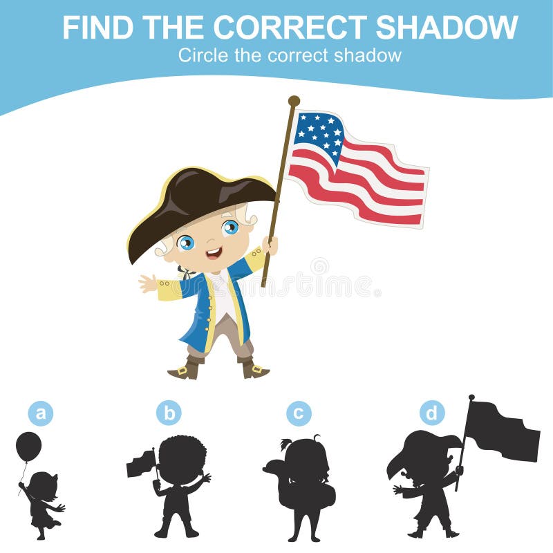 Find the Shadow of the 1st President of USA George Washington Holding ...