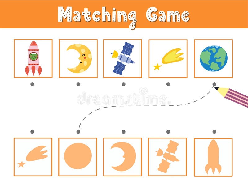 Find the Correct Shadow Matching Game with Cute Space Characters and ...