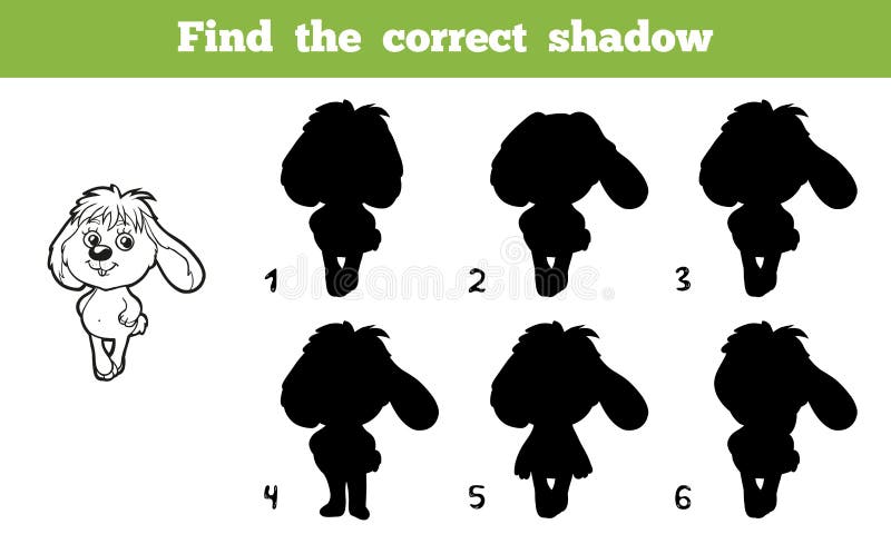 Find the Correct Shadow (rabbit) Stock Vector - Illustration of puzzle ...