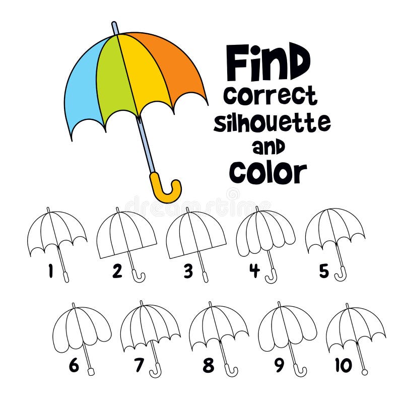 Find the Correct Shadow. Find 2 Same Objects Stock Vector ...