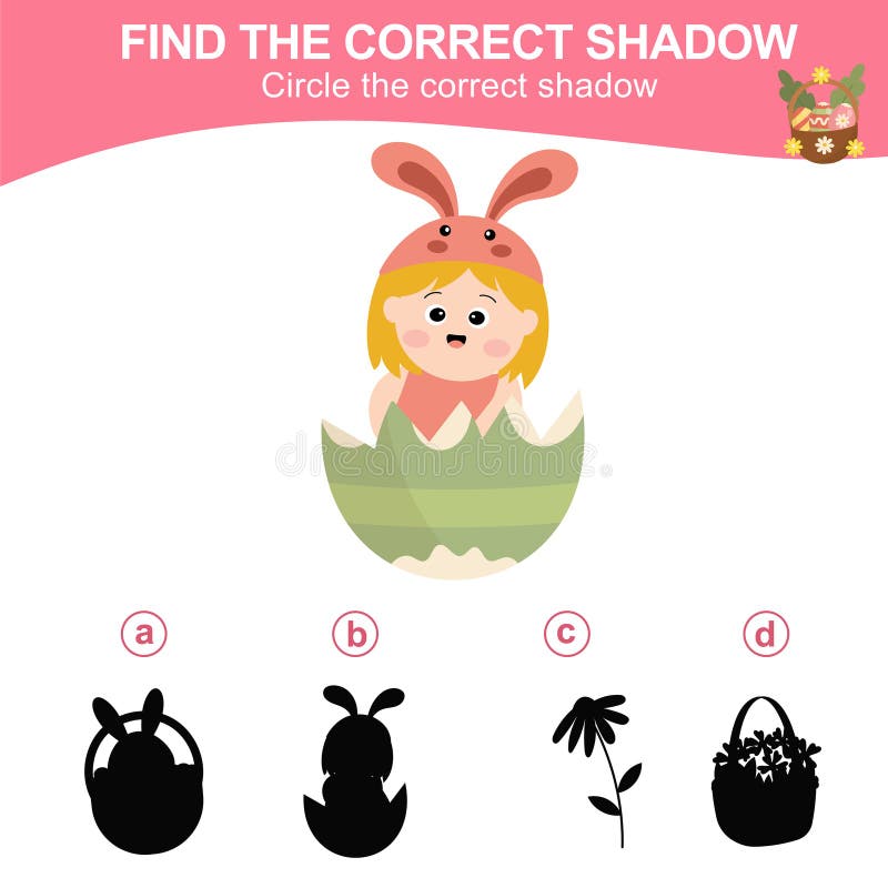 Find the Correct Shadow Worksheet Stock Vector - Illustration of play ...