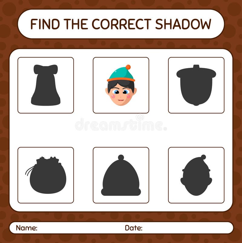 Find the Correct Shadows Game with Boys. Worksheet for Preschool Kids ...