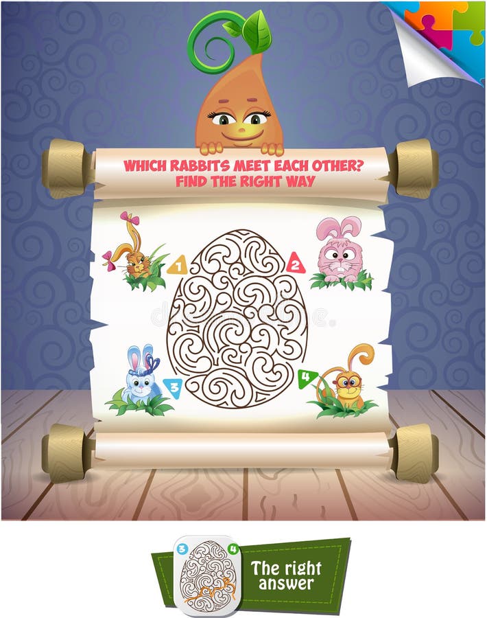 Find a correct way stock illustration. Illustration of children - 68108577