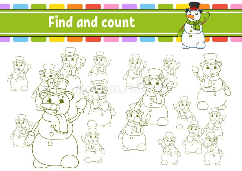 Find and Count. Education Developing Worksheet. Activity Page. Puzzle ...