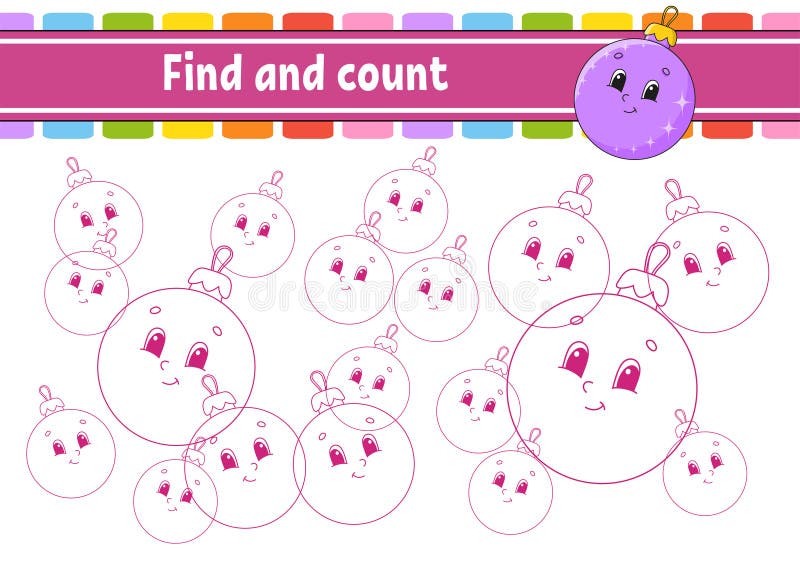 Find and Count. Education Developing Worksheet. Activity Page. Puzzle ...