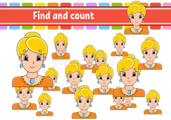 Find and Count. Education Developing Worksheet. Activity Page. Puzzle ...