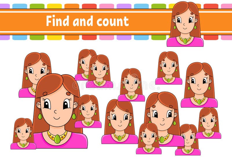 Find and Count. Education Developing Worksheet. Activity Page. Puzzle ...
