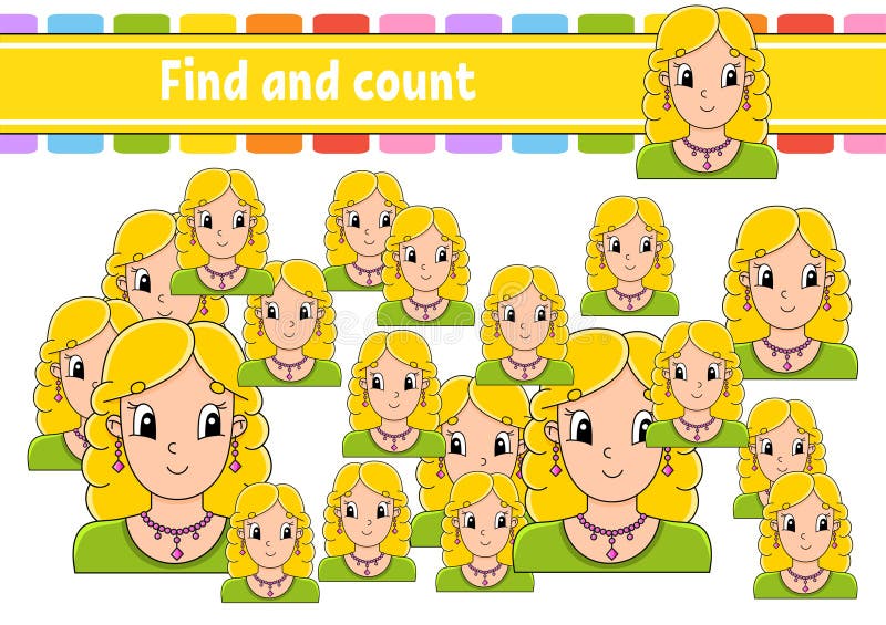 Find and Count. Education Developing Worksheet. Activity Page. Puzzle ...