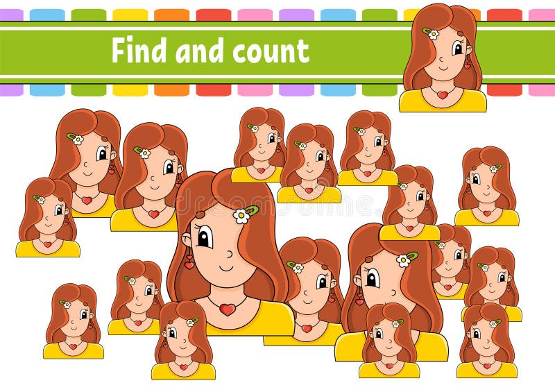Find and Count. Education Developing Worksheet. Activity Page. Puzzle ...