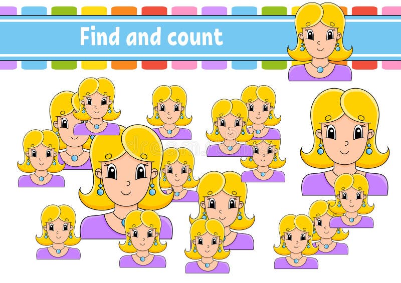 Find and Count. Education Developing Worksheet. Activity Page. Puzzle ...