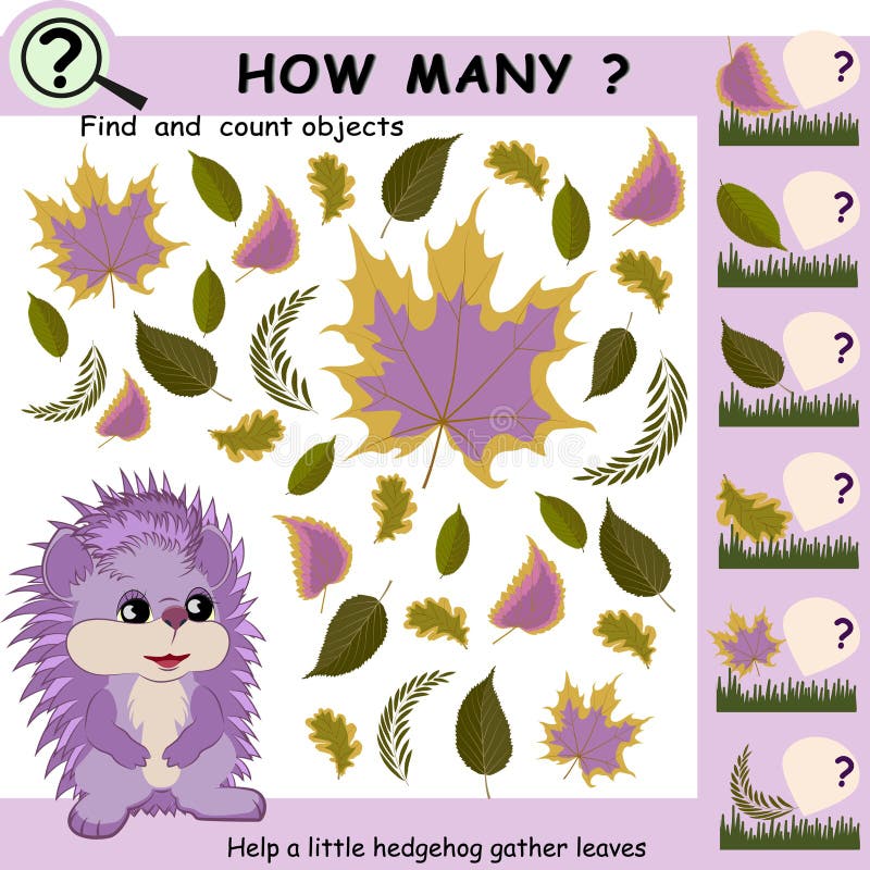 Count Objects and Circle the Correct Number Stock Vector - Illustration ...