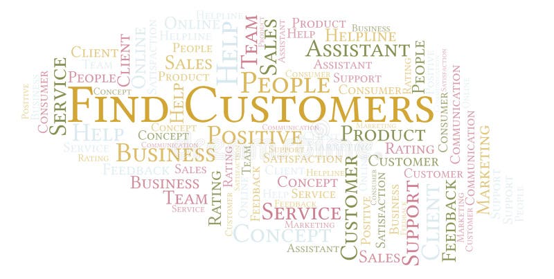 Find Customers word cloud. stock illustration. Illustration of ...