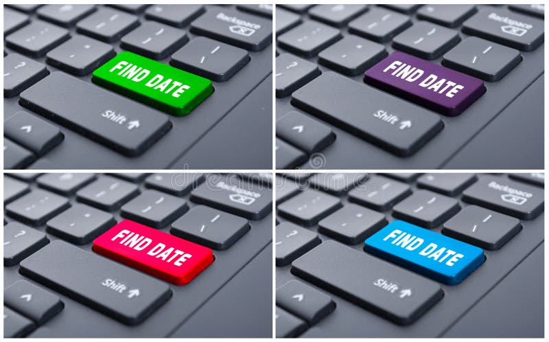 Find Date Key on Computer Keyboard Stock Photo - Image of macro ...