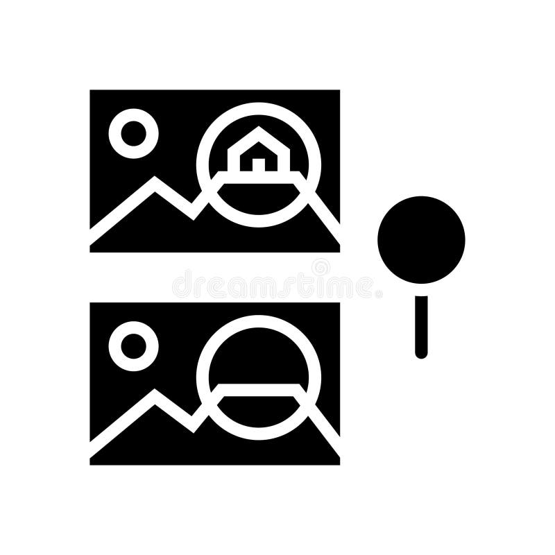 Find the Difference Glyph Icon Vector Illustration Stock Vector ...