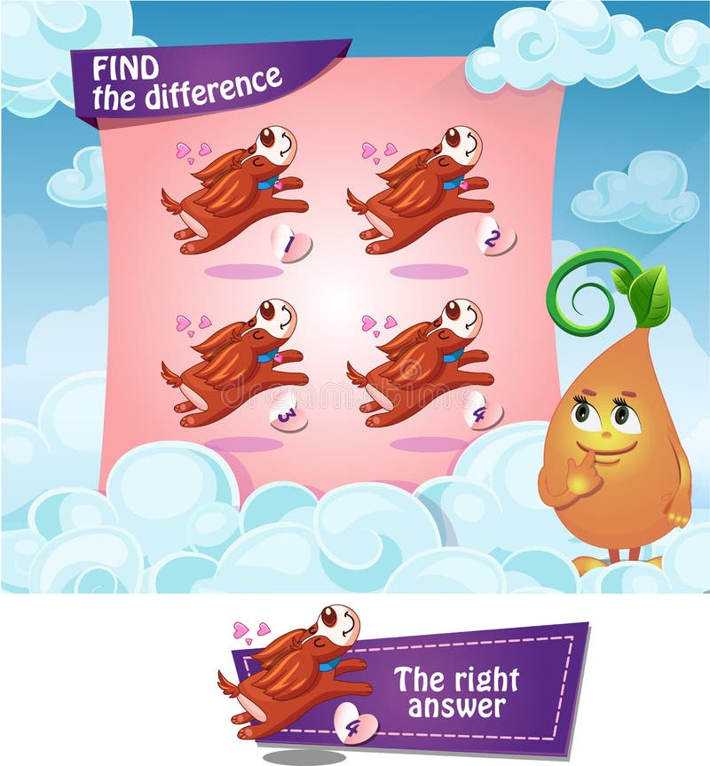 Valentine S Day or Love Find the Differences Picture Puzzle Stock ...